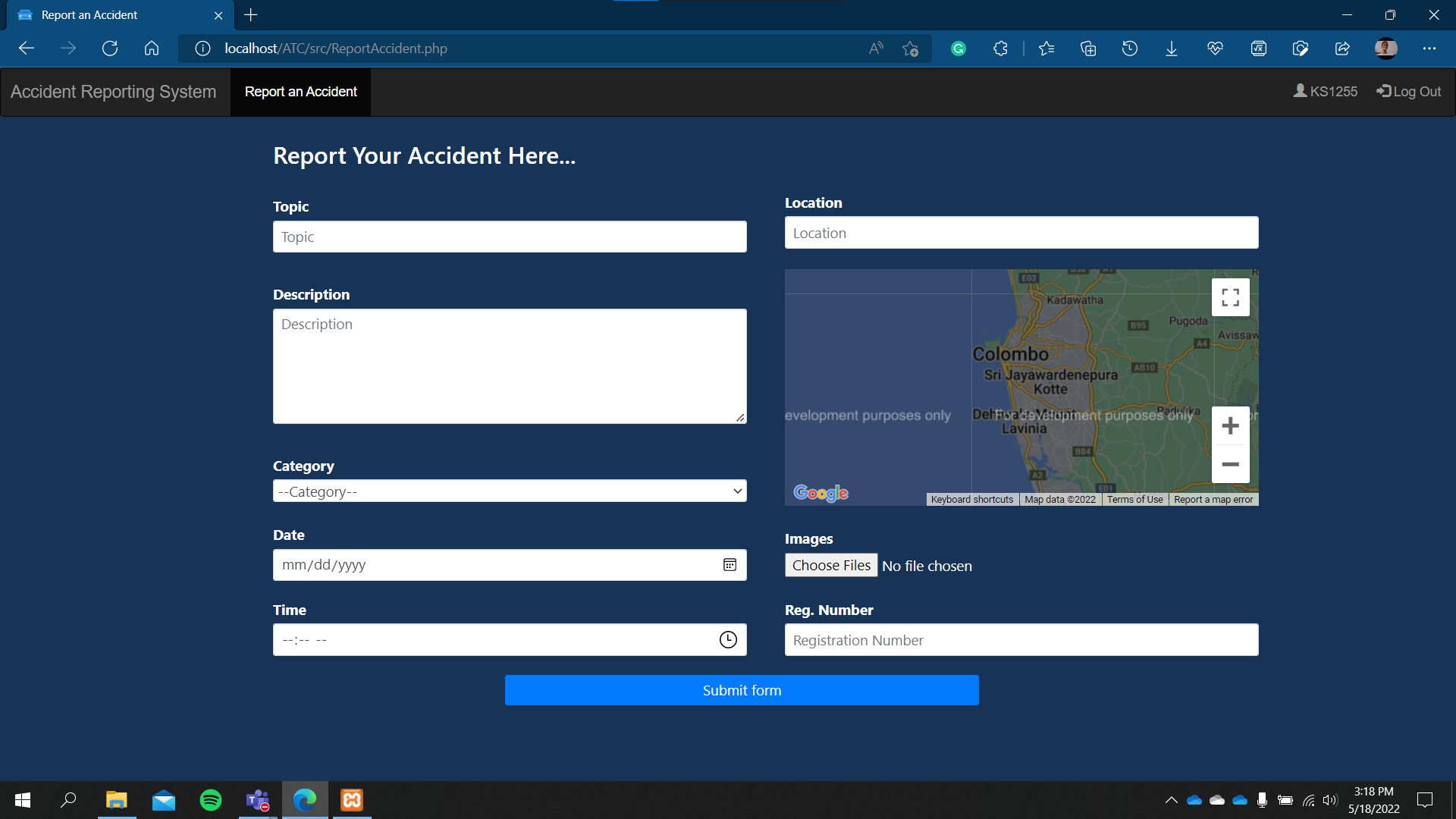 GitHub - farmaanm/Accident-Reporting-System: Accident Report System is ...