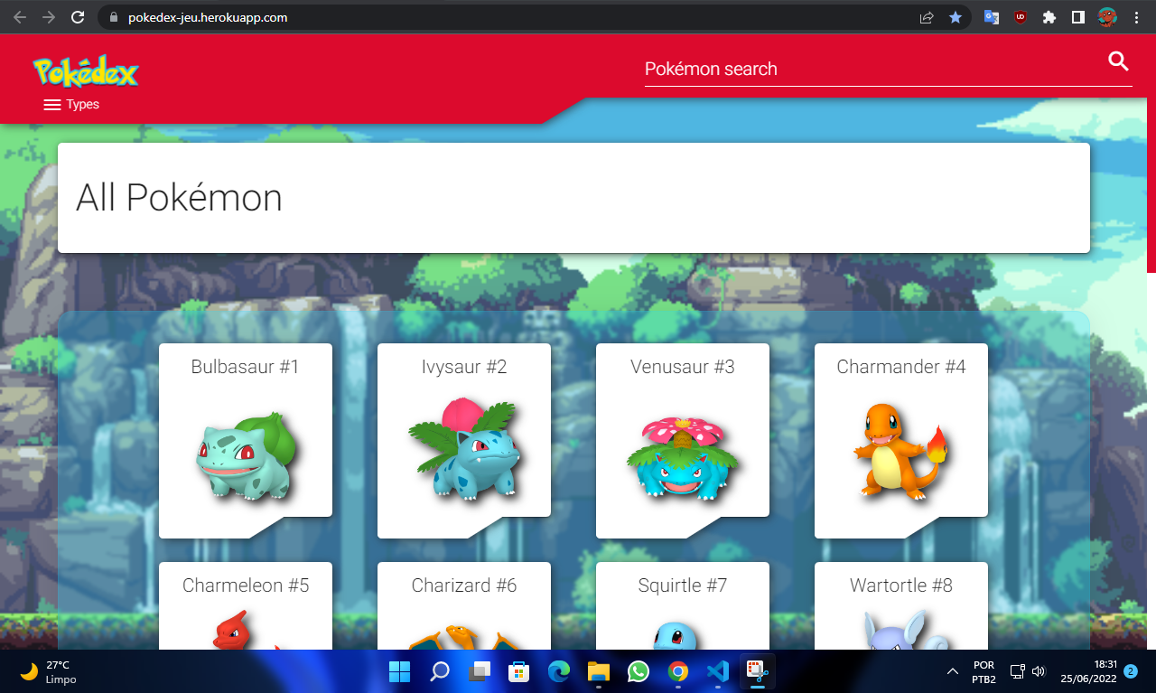 Github Jeandsonbarrospokedex Angular The Purpose Of This Web Application Is To Present The 