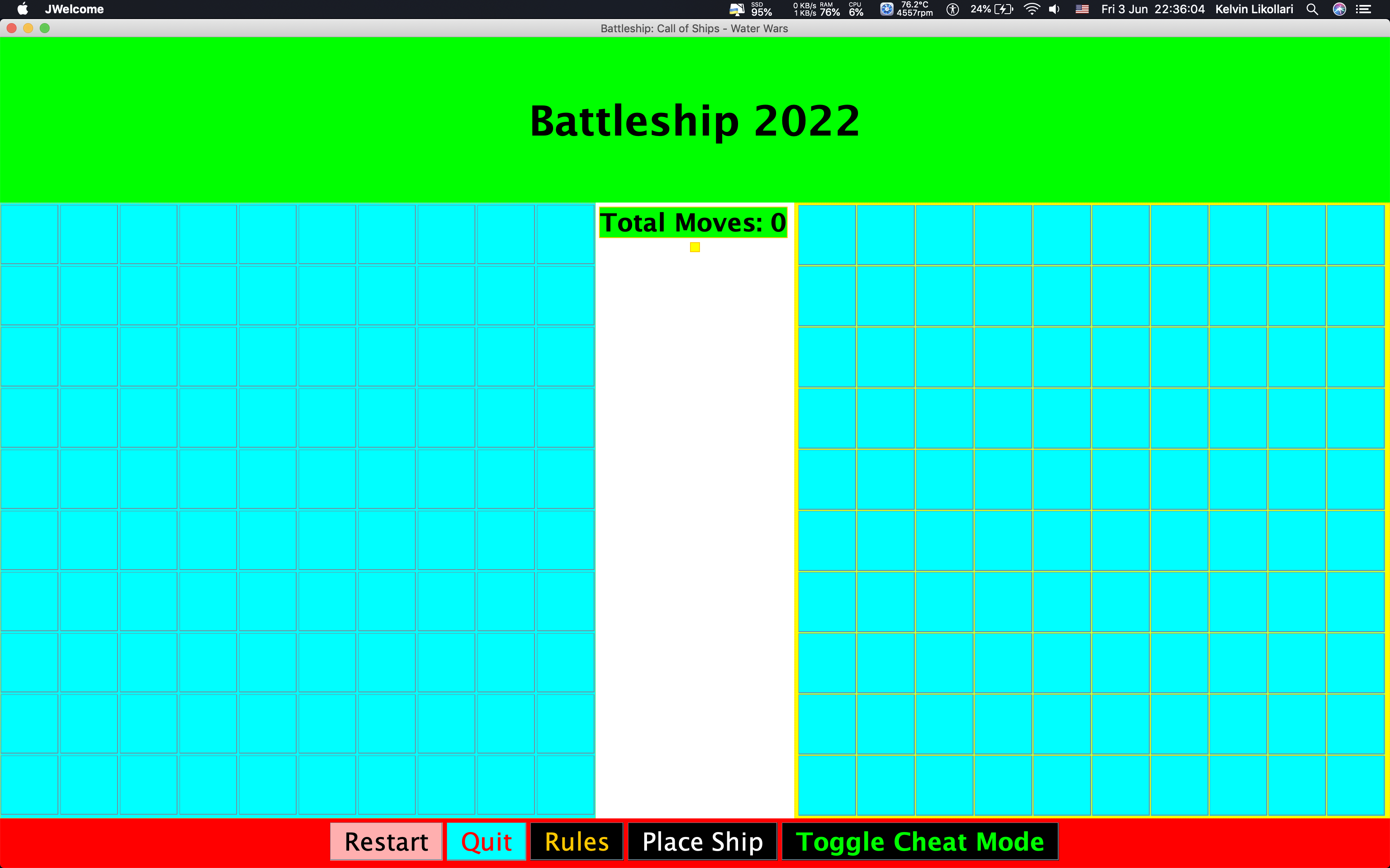 Github Likolkbattleship Game A Multi Mod Battleship Game Developed In Java Gui 