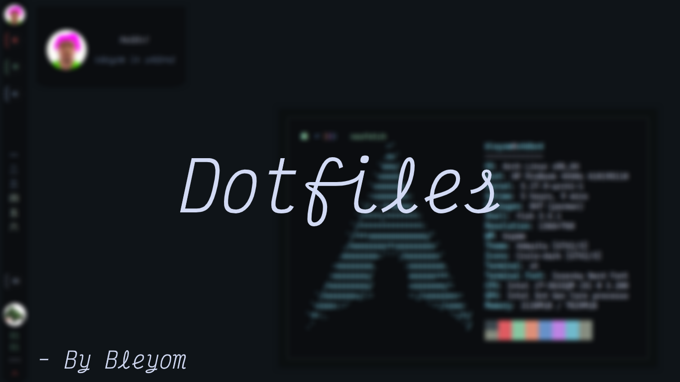 GitHub - Bleyom/dotfiles: My ~/.config