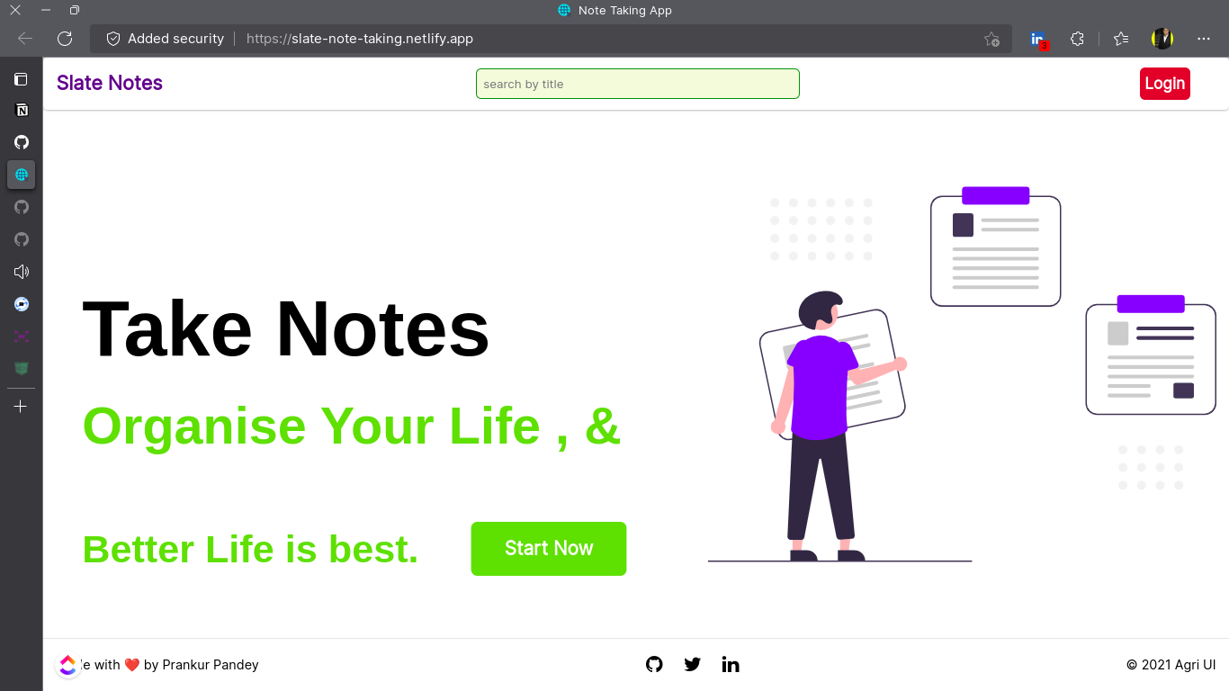 GitHub - atdsoftwares/Slate-Note-Taking: - It is a complete note-taking ...
