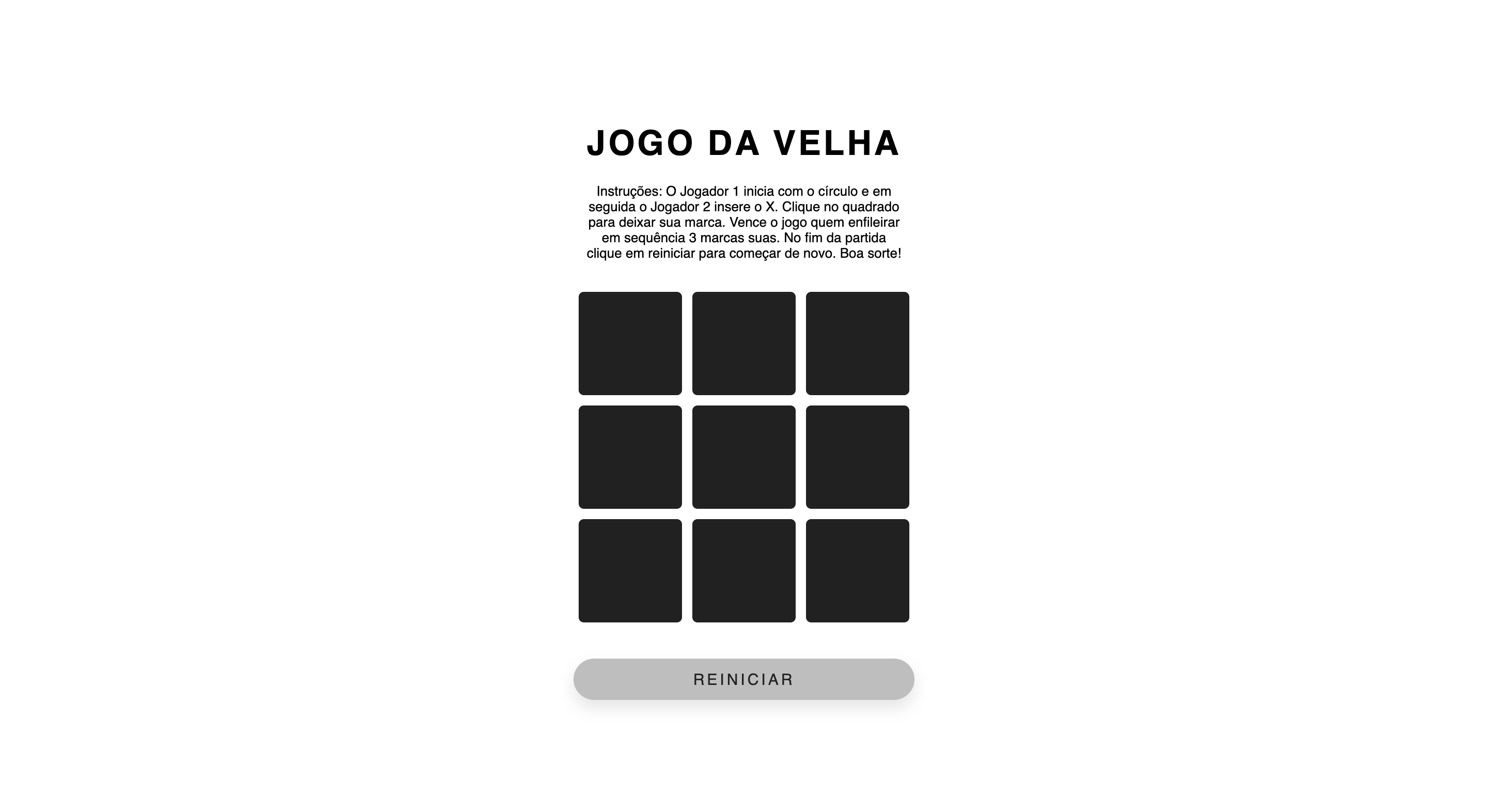 GitHub - glaysonbsantos/jogo-da-velha: Jogo da velha criado com HTML ...