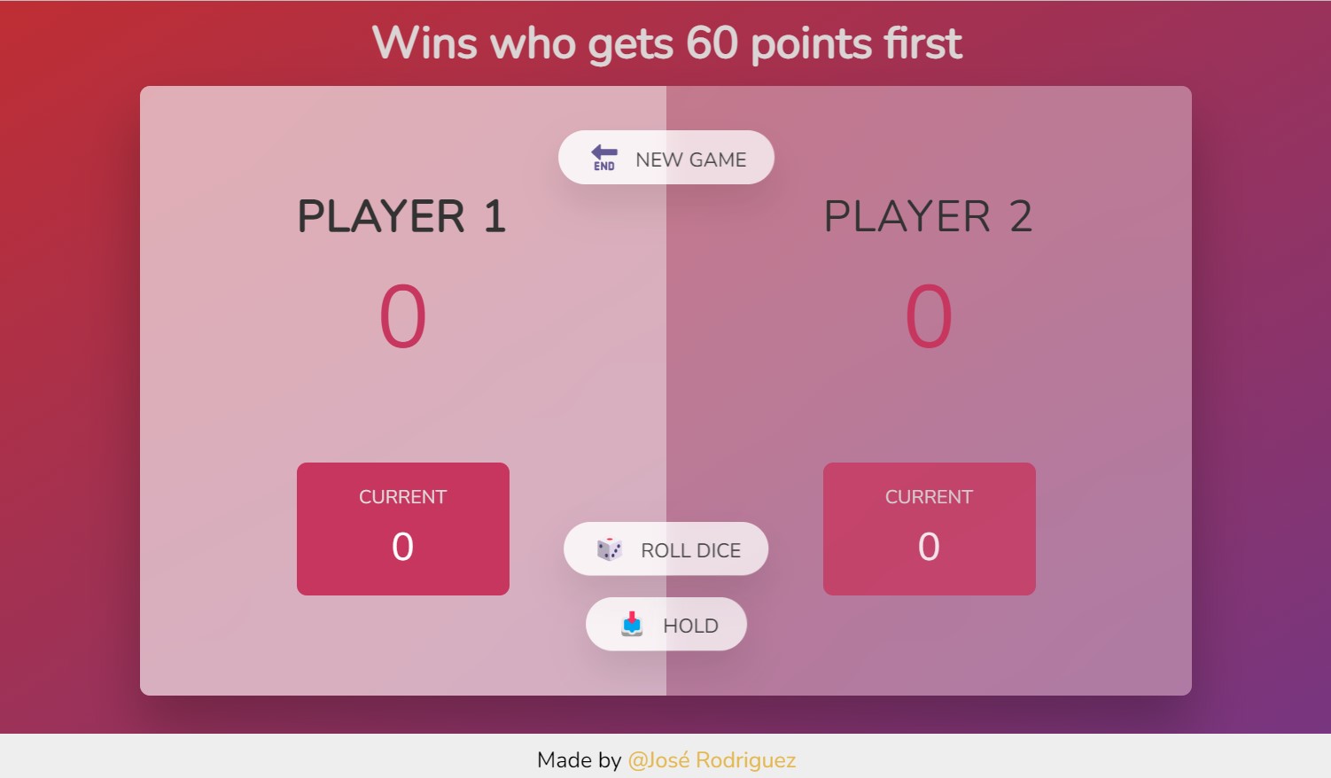 GitHub - josealonso21/Pig-Game: Roll the dice with a friend and who ...