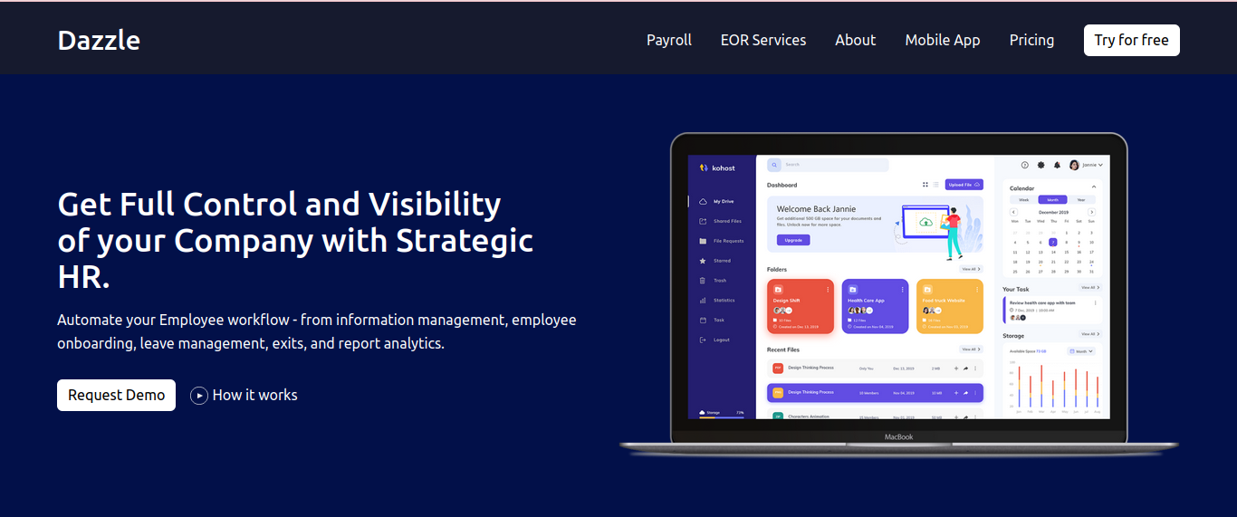 GitHub - Qodestackr/dazzle-facade: Yet Another SaaS! A HR system with time tracking, Payrolls ...