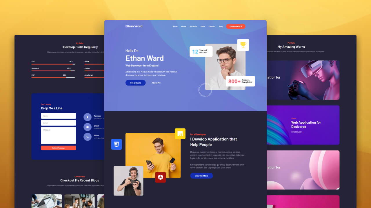 GitHub Codewithsadee portfolio Fully Responsive Personal Portfolio