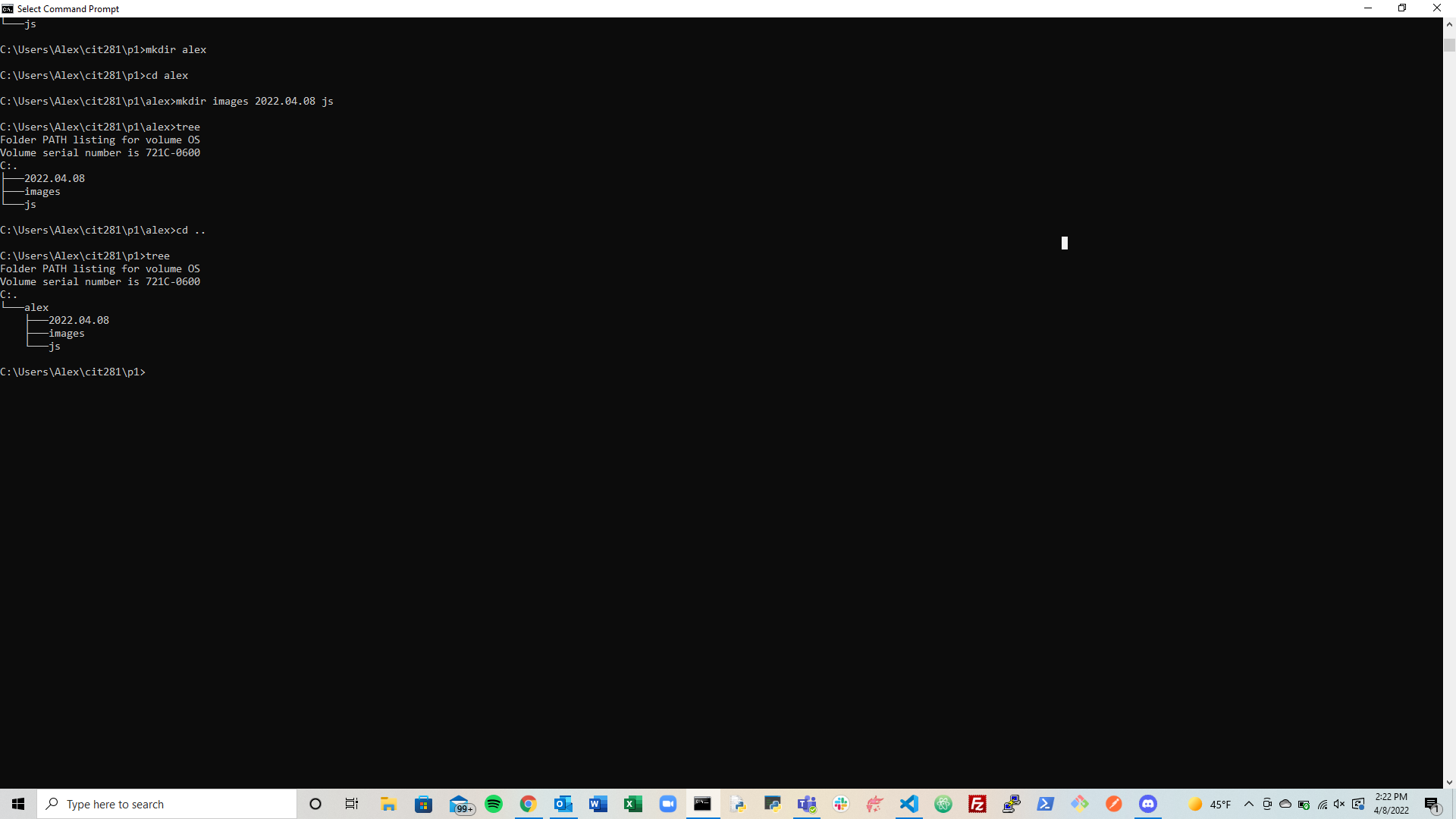 GitHub - AlexHart5/cit281-p1: Learning CLI and VSCode