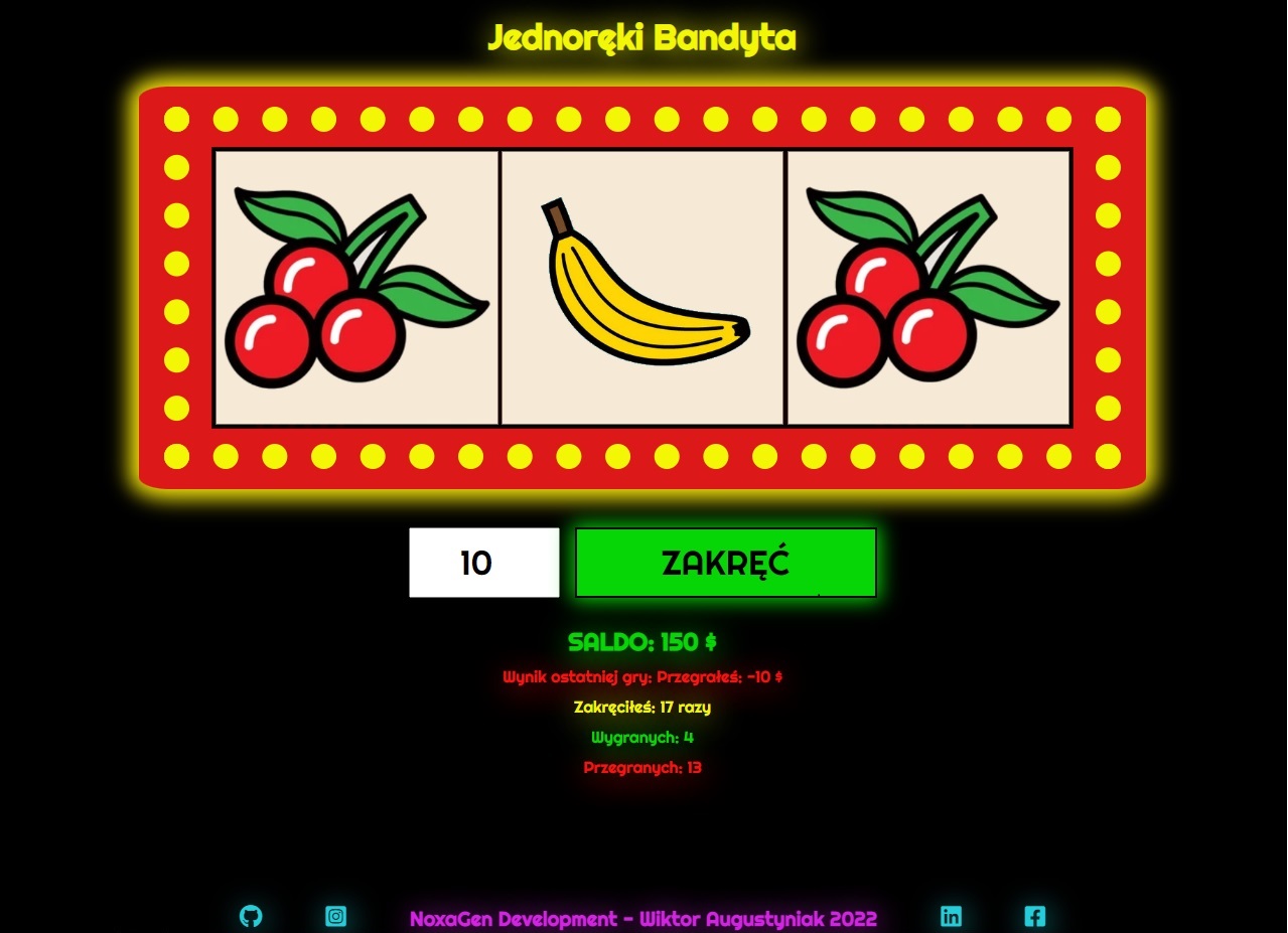 GitHub - NoxaGen/one-handed-bandit: The one-armed bandit game!