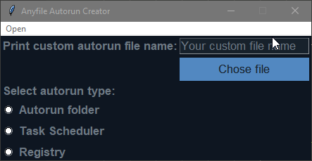GitHub - smyhlin/Anyfile-Autorun-Creator: A utility for automatic creation Autorun files, as ...