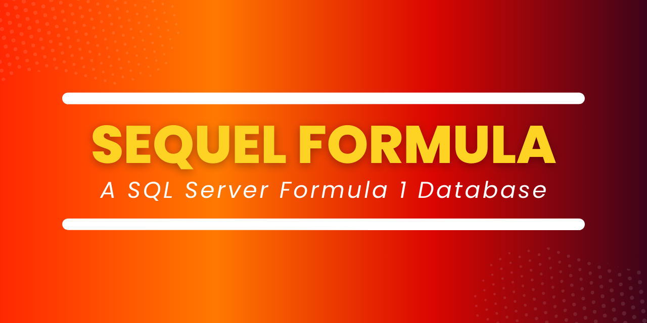 GitHub - F1-SQL/f1-sql: Open Source Formula 1 Database