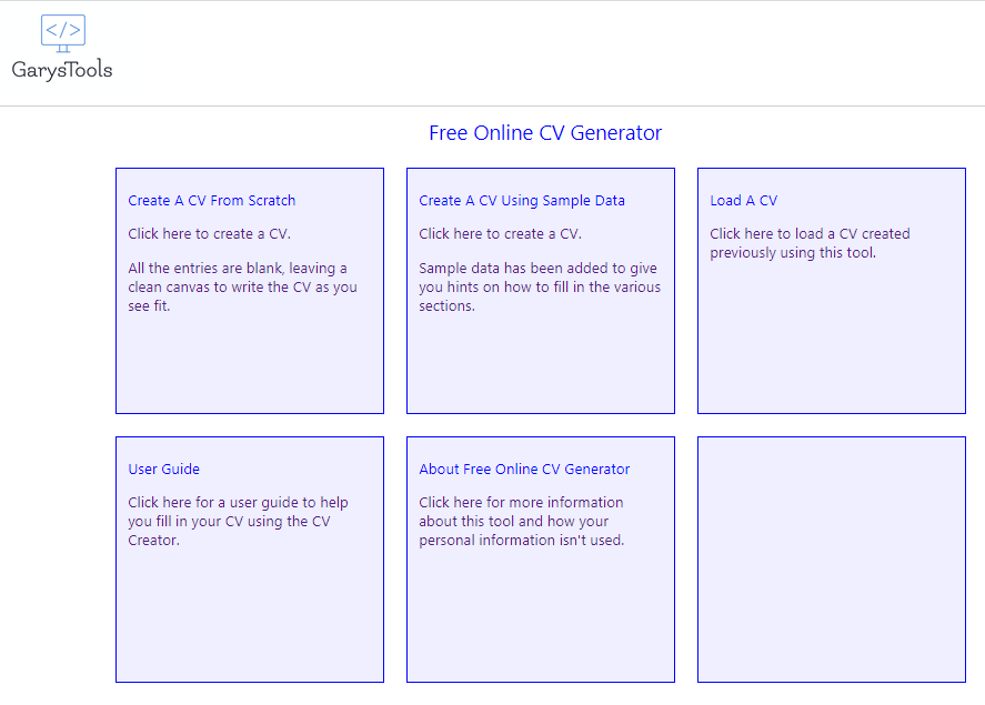 GitHub - garynewelluk/cvcreator: CV Creator