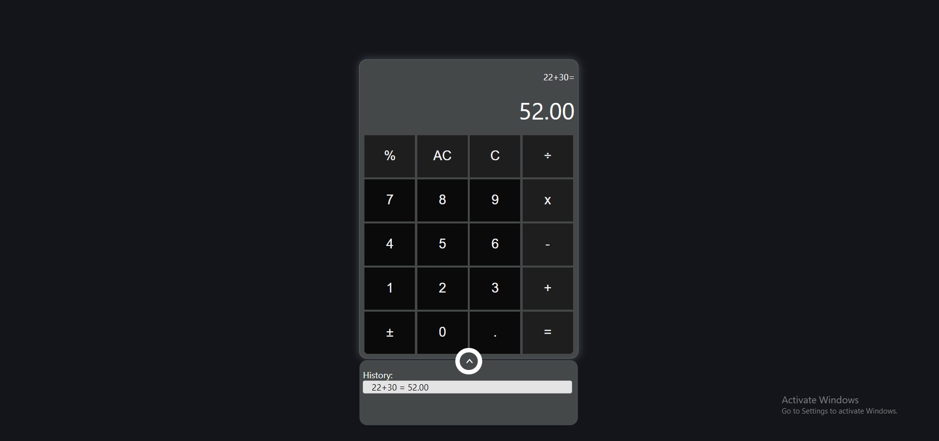 GitHub - Pronil07/calculator: Microsoft calculator with reactJS