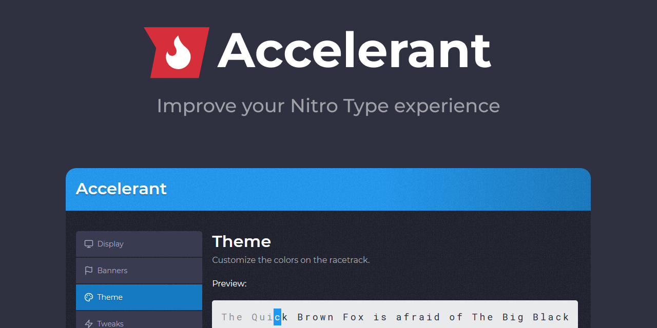 GitHub - gBasil/accelerant: A browser extension to improve your Nitro Type experience.