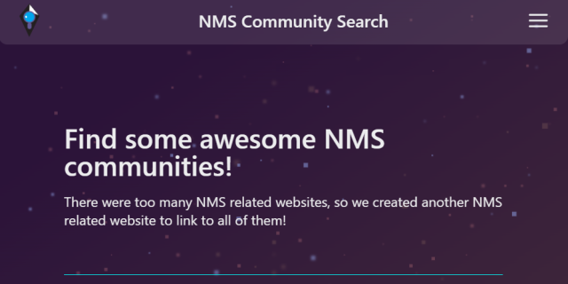 GitHub - NMSCD/Community-Search: 🔍 This site aims to be the "Yellow Pages" of the NMS community