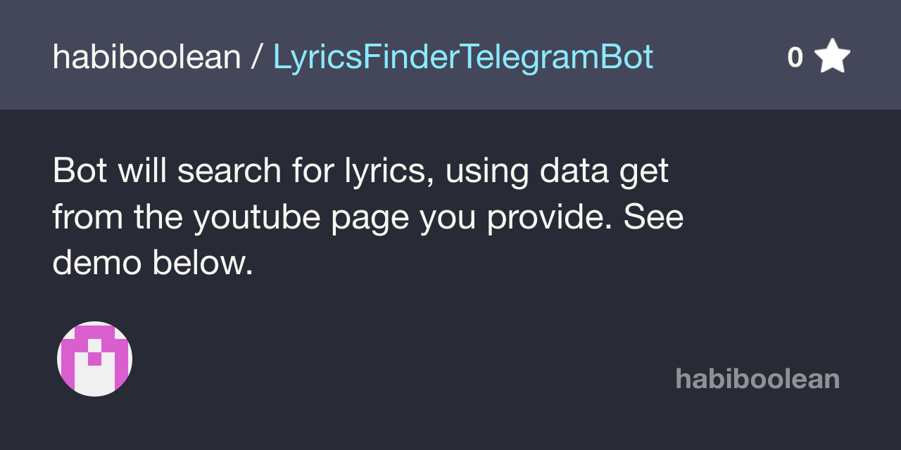 lyrics-finder · GitHub Topics · GitHub