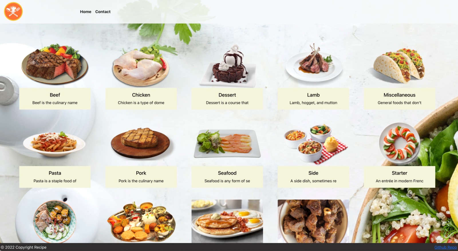 GitHub - cgdsrc/FoodRecipeApp: Food recipe app with themealdb and React.js