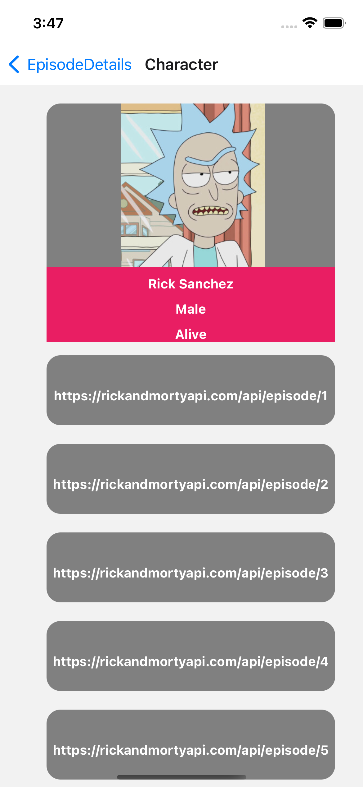 GitHub - sinarbet/RickAndMortyProject