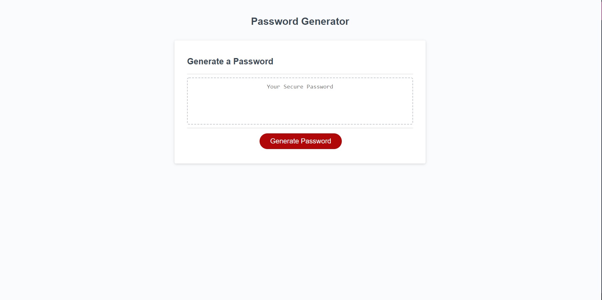 GitHub - DamonAndrews/3-PasswordGenerator: Password Generator. Enter ...