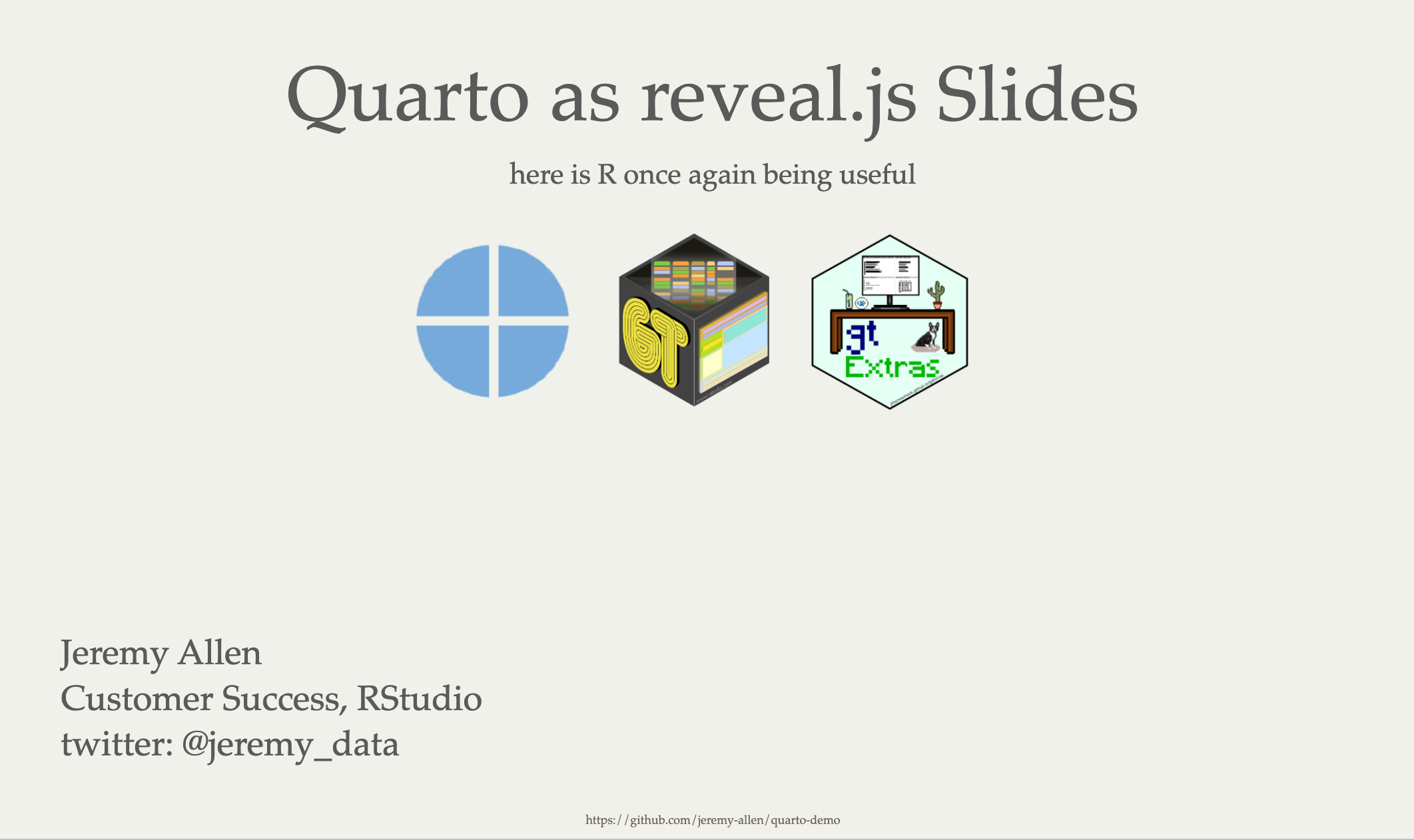 GitHub - jeremy-allen/quarto-demo: quarto demo with R code