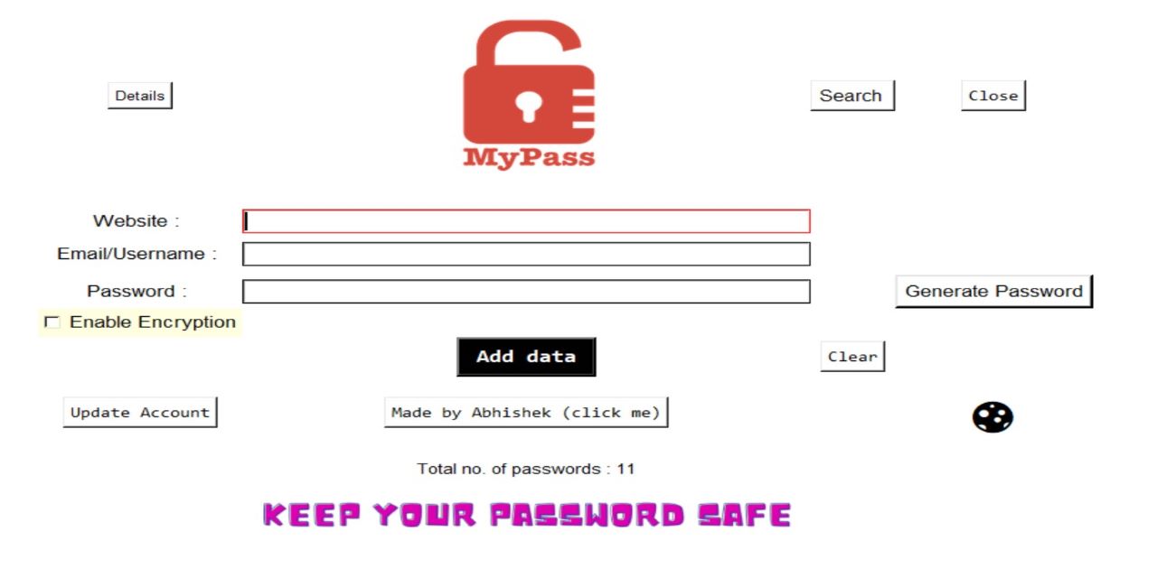 Github Abanand132 Password Manager Password Manager Is A Application