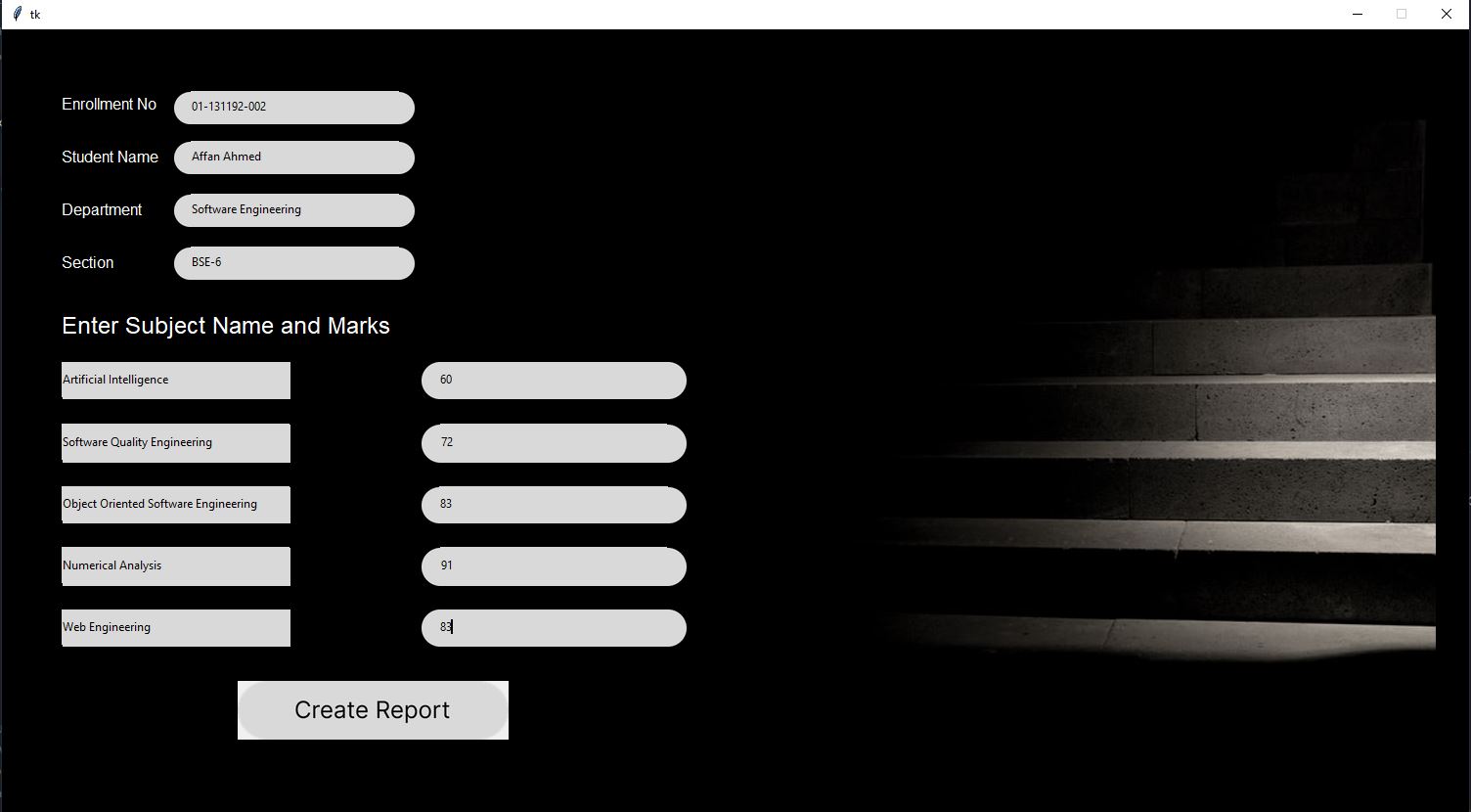GitHub - AffanAhmedUsmani/Tkinter-Report-Card-GUI