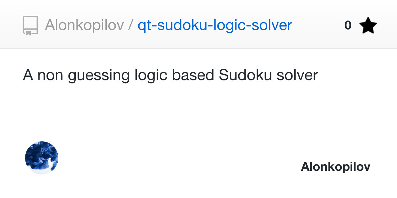GitHub Alonkopilov qt sudoku logic solver A Non Guessing Logic Based 