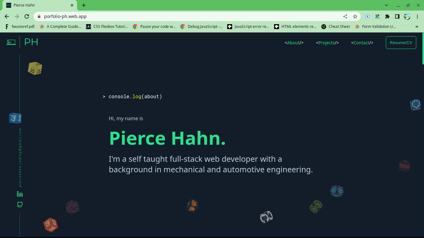 GitHub - Pierce-44/portfolio: A personal portfolio to display my coding ...