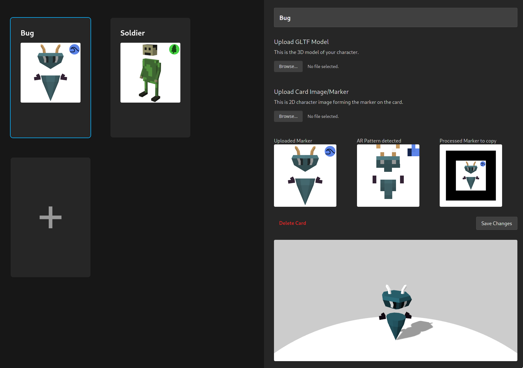 GitHub - 5Mixer/ar-card: Augmented reality game creation website