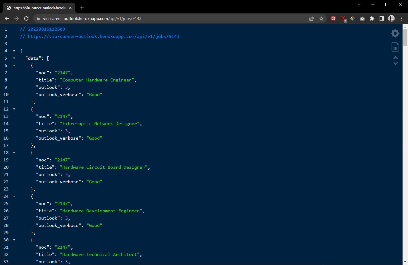 GitHub - rogadev/viu-eo-api: Proof of concept work for the VIU Career Outlooks web application ...