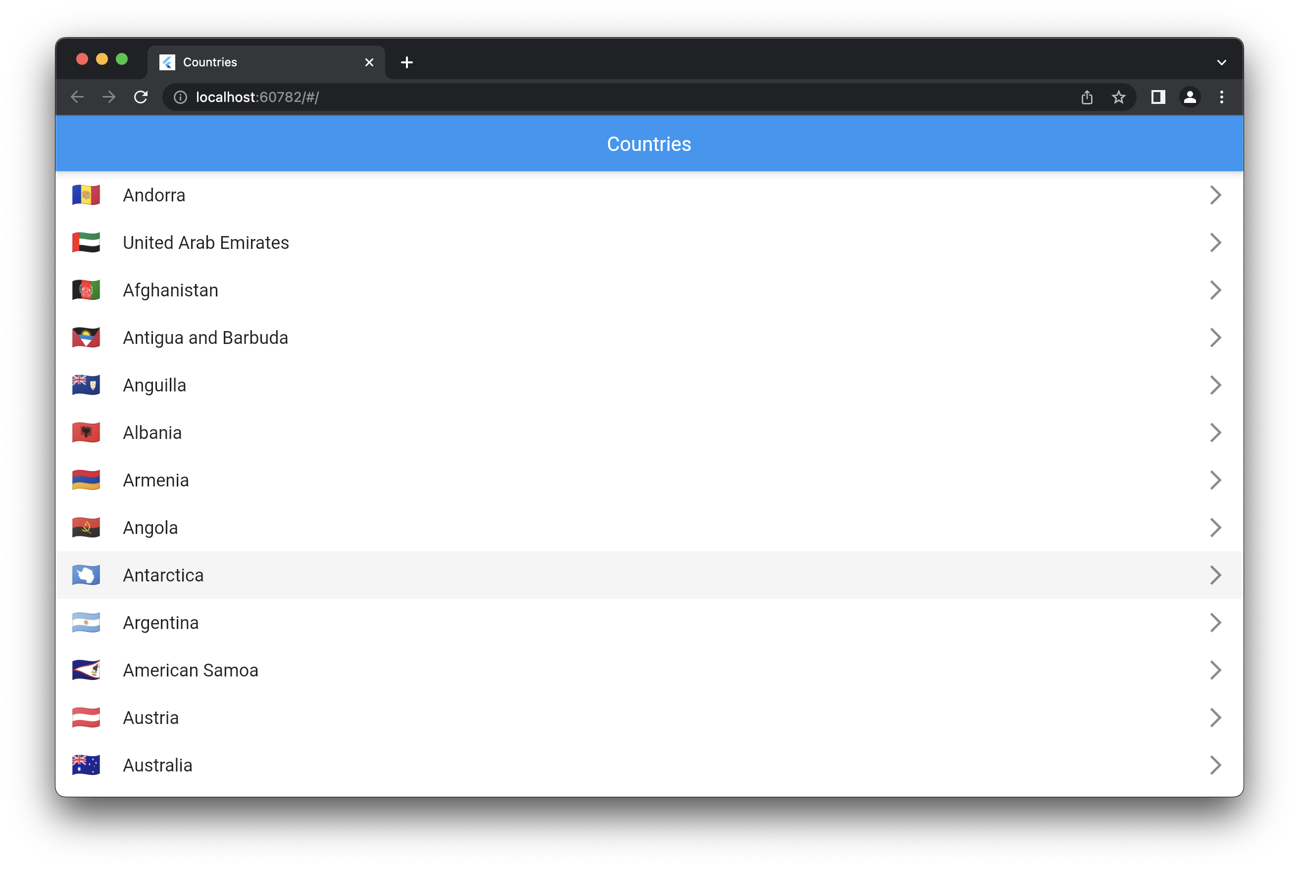 GitHub AlinaStepanova Countries The App Displayes A List Of