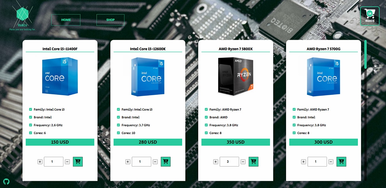 GitHub - MaciejDabrowskii/PROJECT-SHOPPING-CART