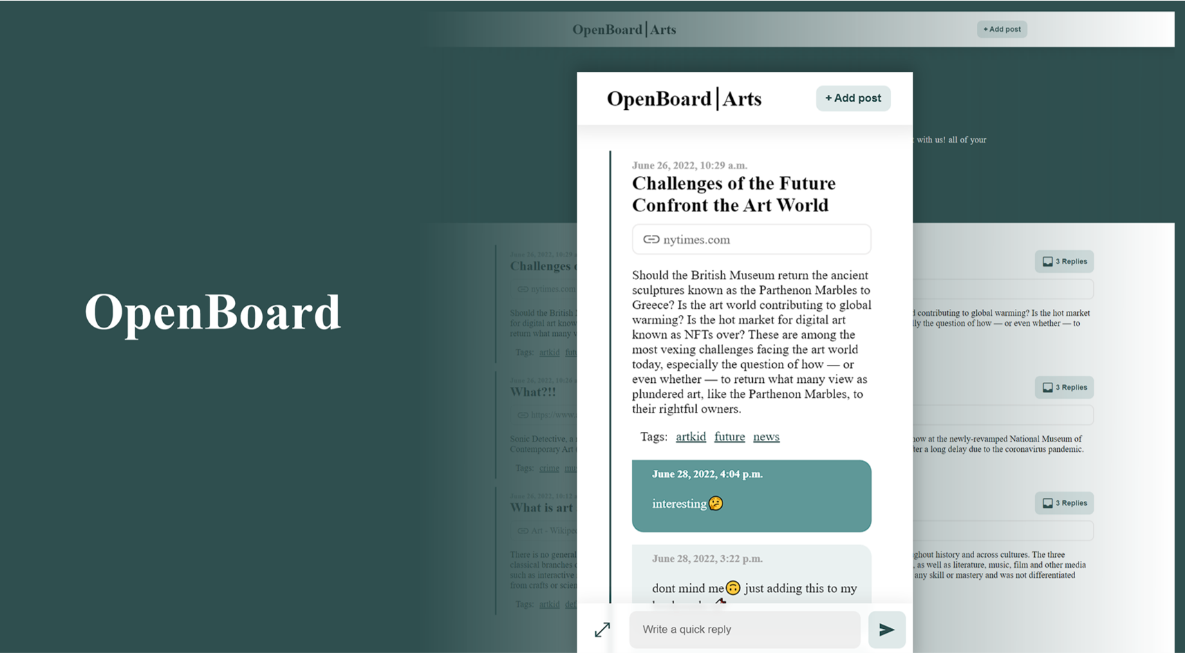 GitHub - arian-emami/openboard: An open space to share made with django