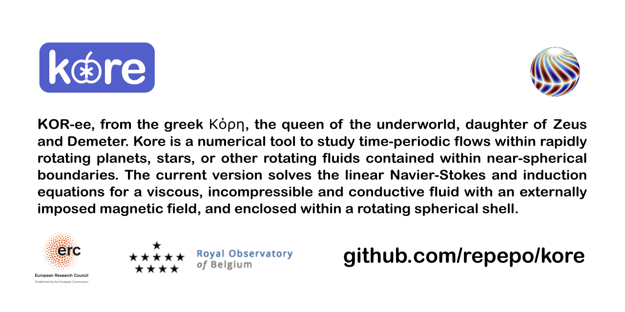 GitHub - repepo/kore: Kore is a numerical tool to study time-periodic flows within rapidly ...