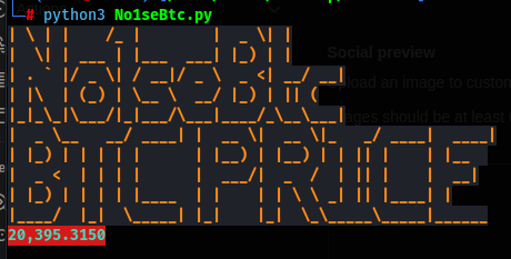 GitHub - no1se2/No1seBtc: a simple script to view the bitcoin price