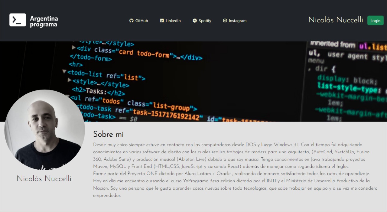 GitHub - nnfromthewindow/portfolio-argentinaprograma: Proyecto del curso Argentina Programa Etapa 2