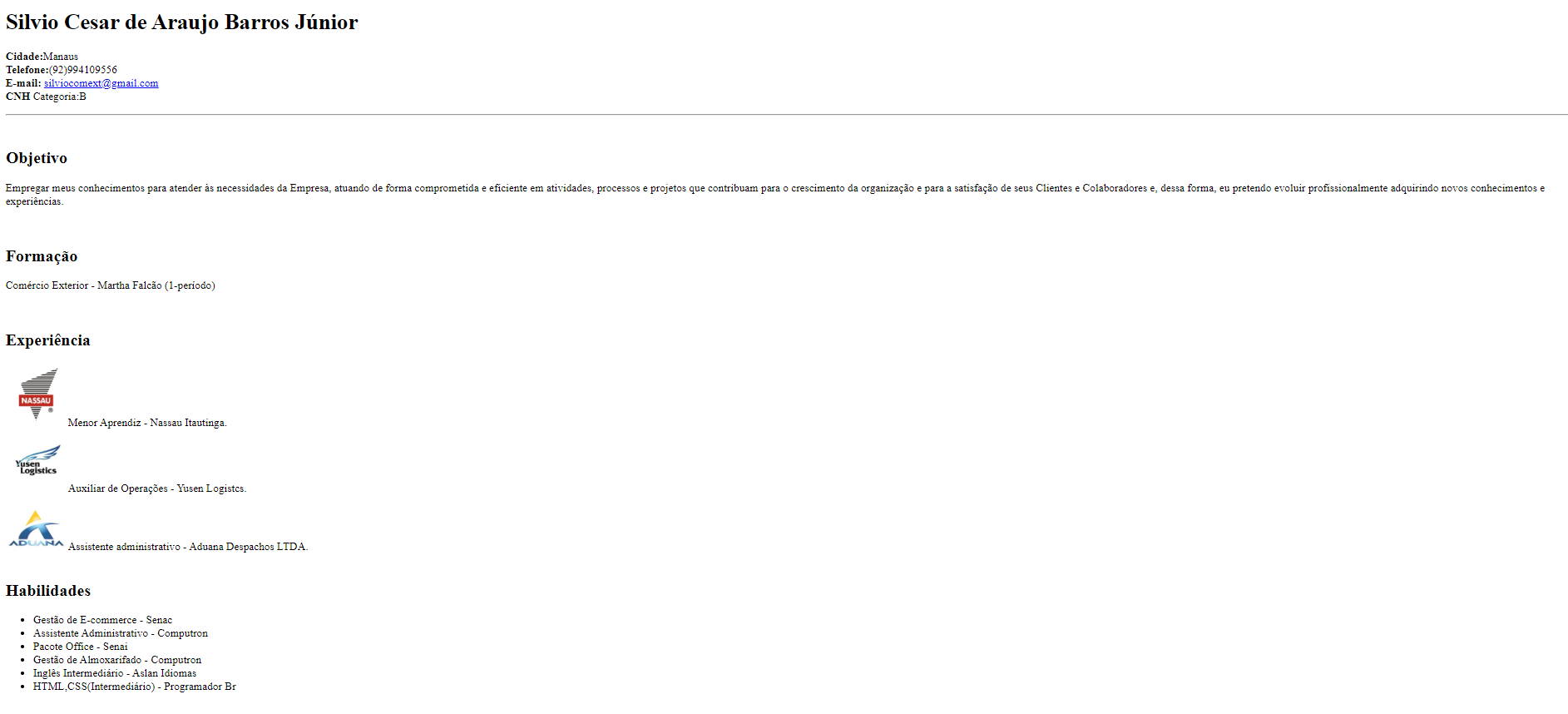 GitHub - cesarbarrosam/curriculumVitae: Projeto do Curso fullstack ...