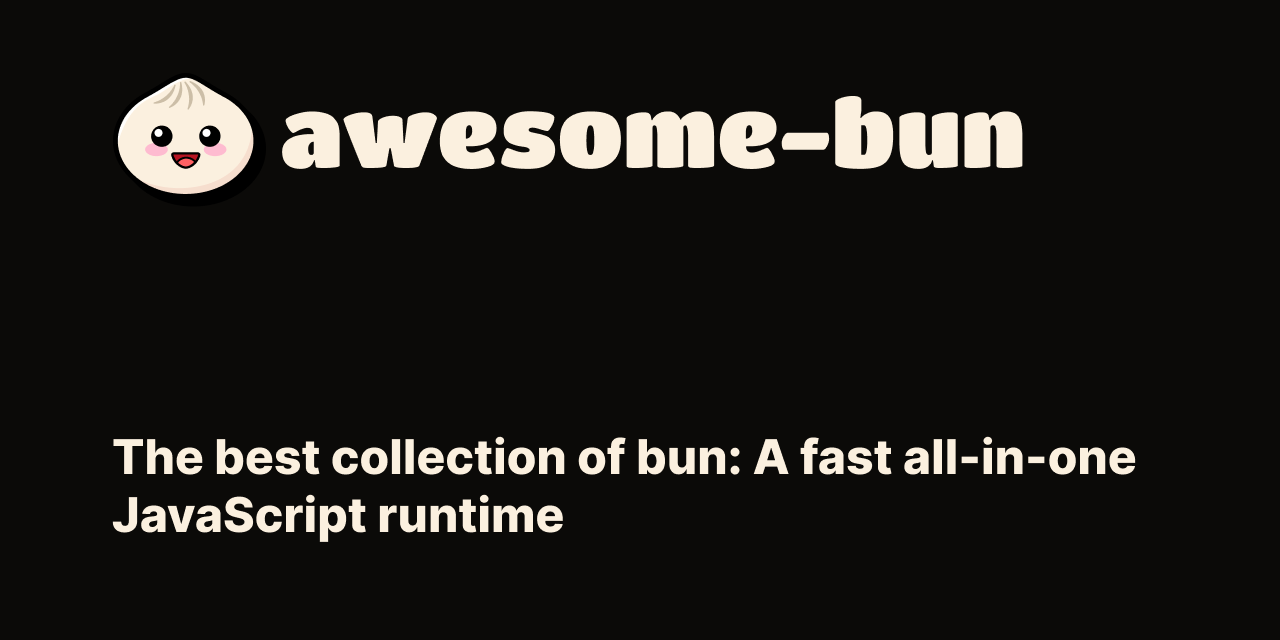 bun · GitHub Topics · GitHub
