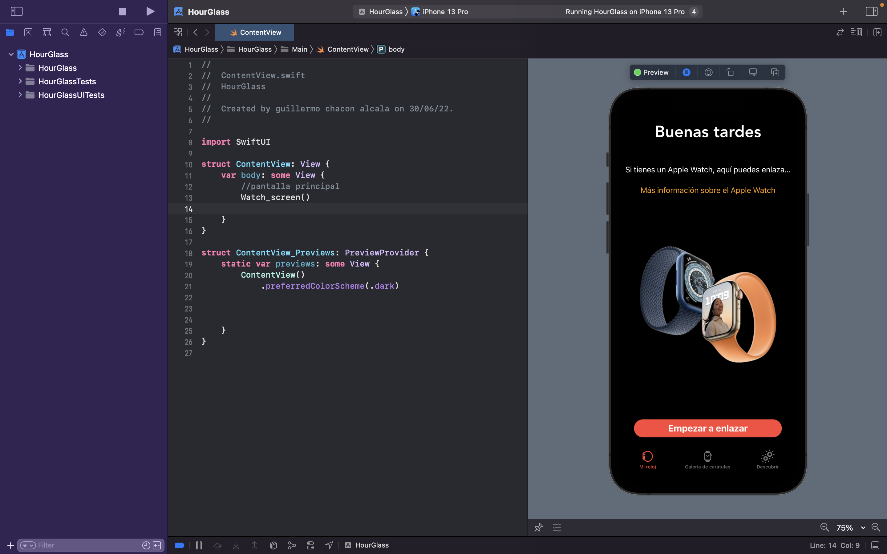 GitHub - GuillermoAlcala/HourGlass: Proyecto replicando el Watch de iOS