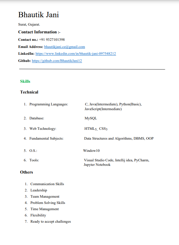 GitHub - BhautikJani12/Resume: Here is my Resume.