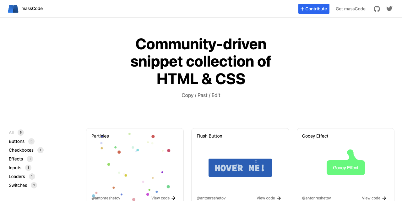 GitHub - massCodeIO/snippet-collection: This repository is no longer actual, development of ...