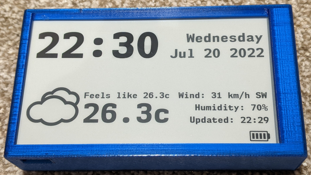 GitHub - echicken/lilygo-t5-clock: Time, date, and weather on a LILYGO T5-4.7 ESP32 e-paper display