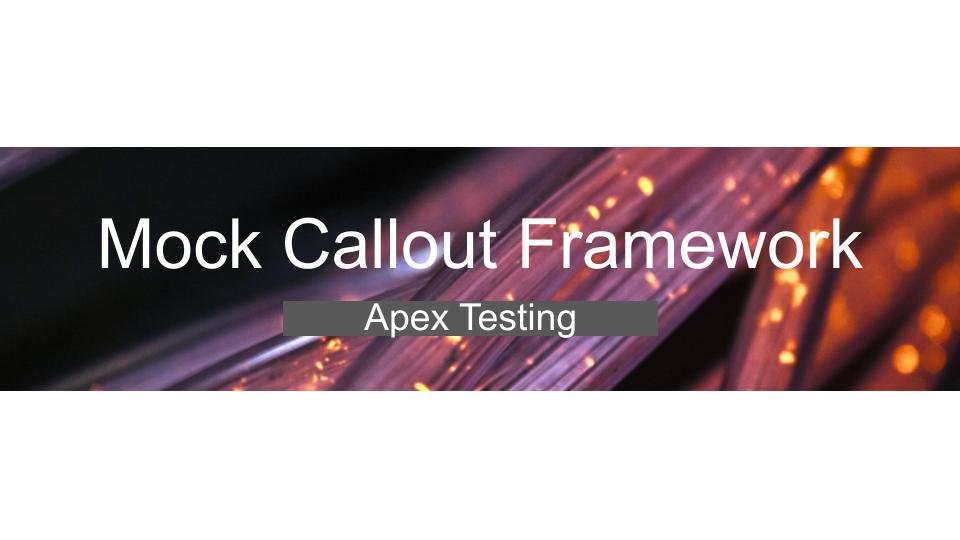 GitHub - TMATWorkshop/SFMockFramework