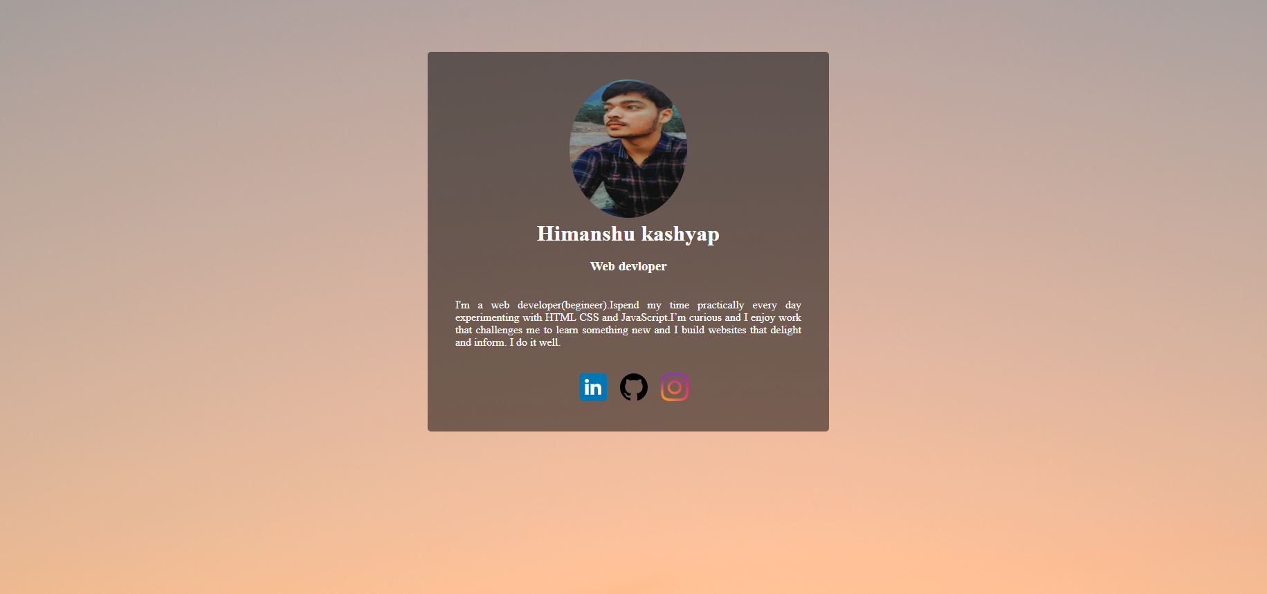 GitHub - himmuk/personal-profile: This is a simple personal profile for ...