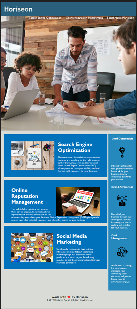 GitHub - PivotalSaint/Challenge1: Horiseon Project-UTSA Bootcamps