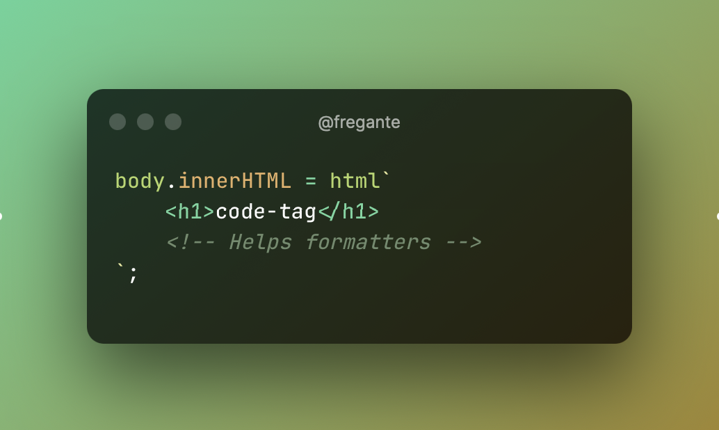 Github Fregantecode Tag Noop Functions To Help Formatters And Syntax Highlighters Recognize 