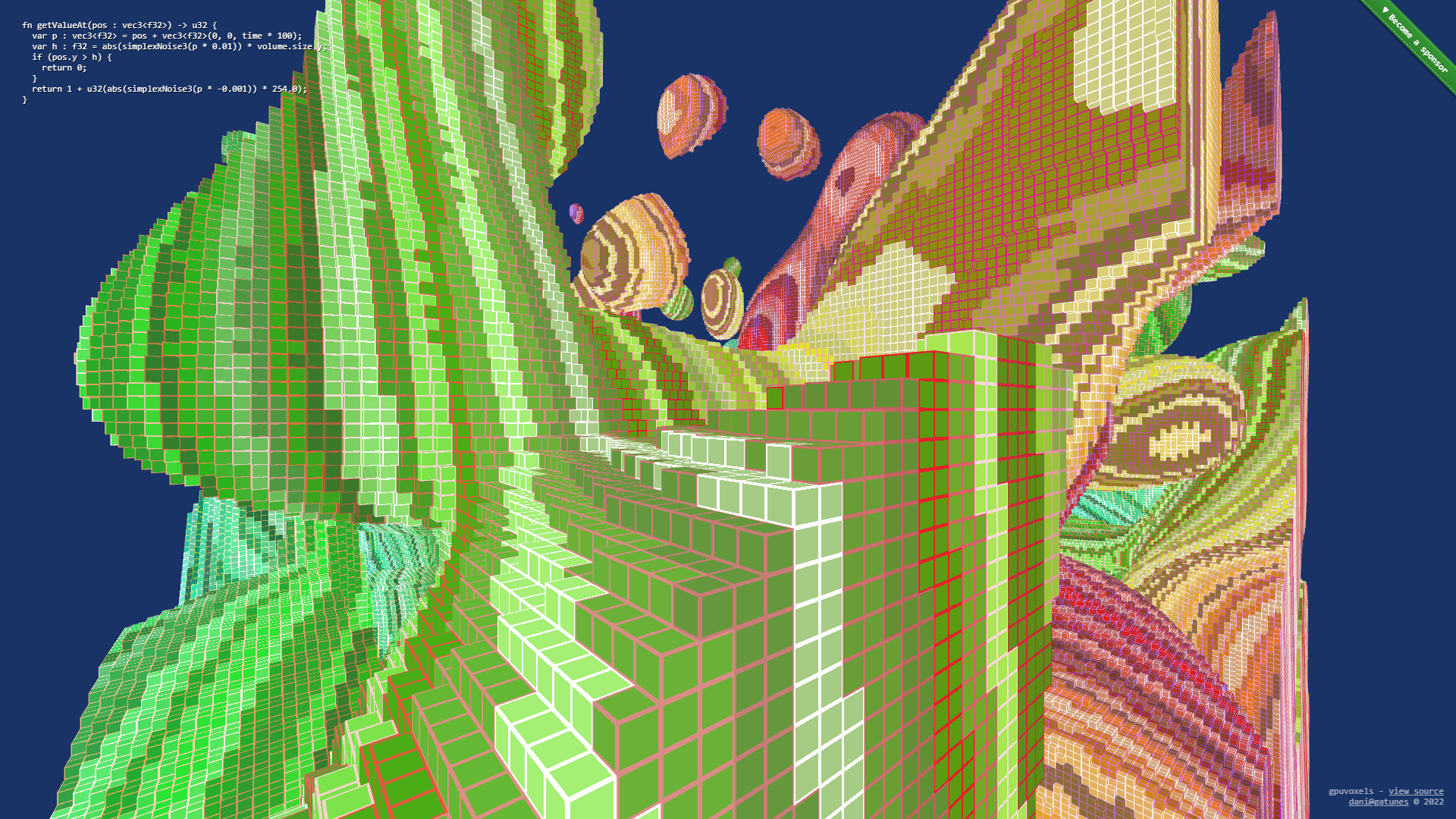 GitHub - danielesteban/gpuvoxels: SDF -> Voxels -> Faces -> Pixels