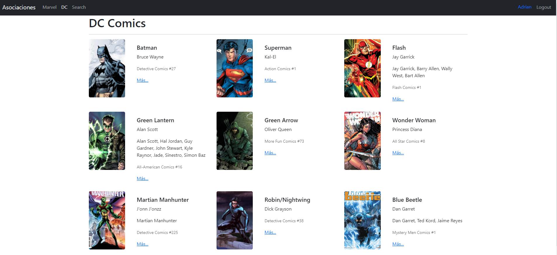 GitHub - Adriat1994/Proyecto-React-Heroes: Aplicación con React donde mostramos datos de heroes ...