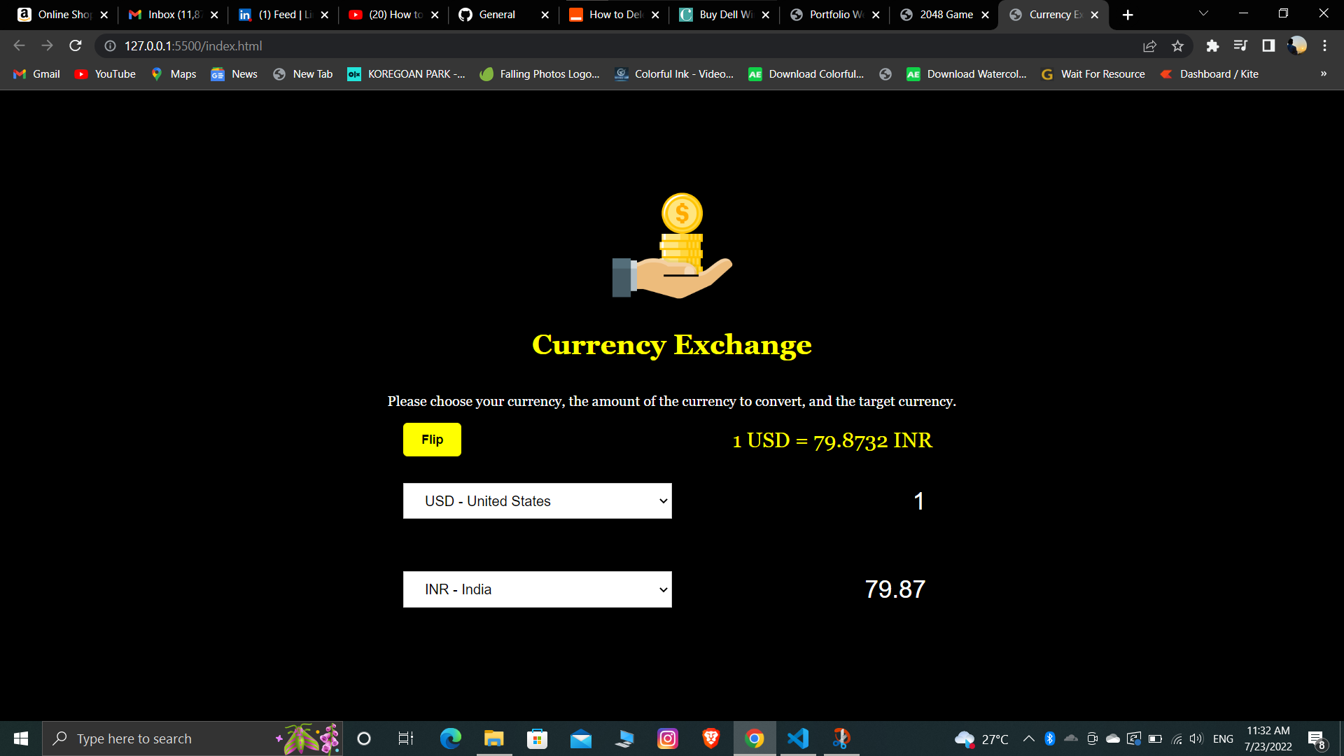 GitHub - codeninja333/Currency-Exchange: This is a project where you can convert and see ...