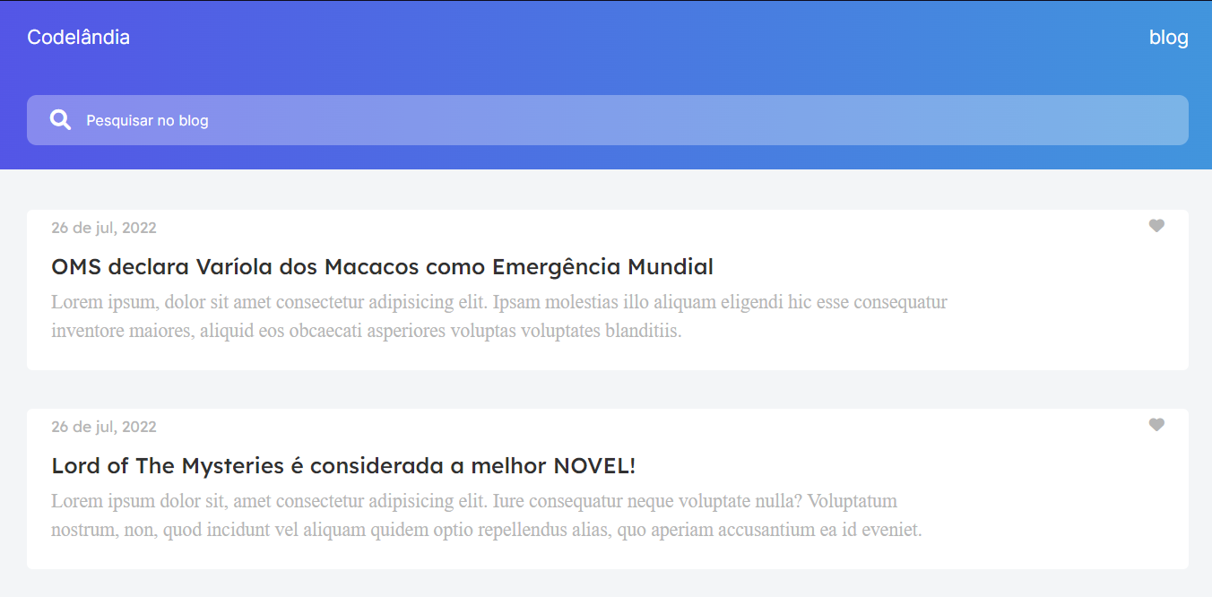 GitHub - lucasoliveira6/BlogPage: Challenge created by IuriCode. We had to develop a simple blog ...