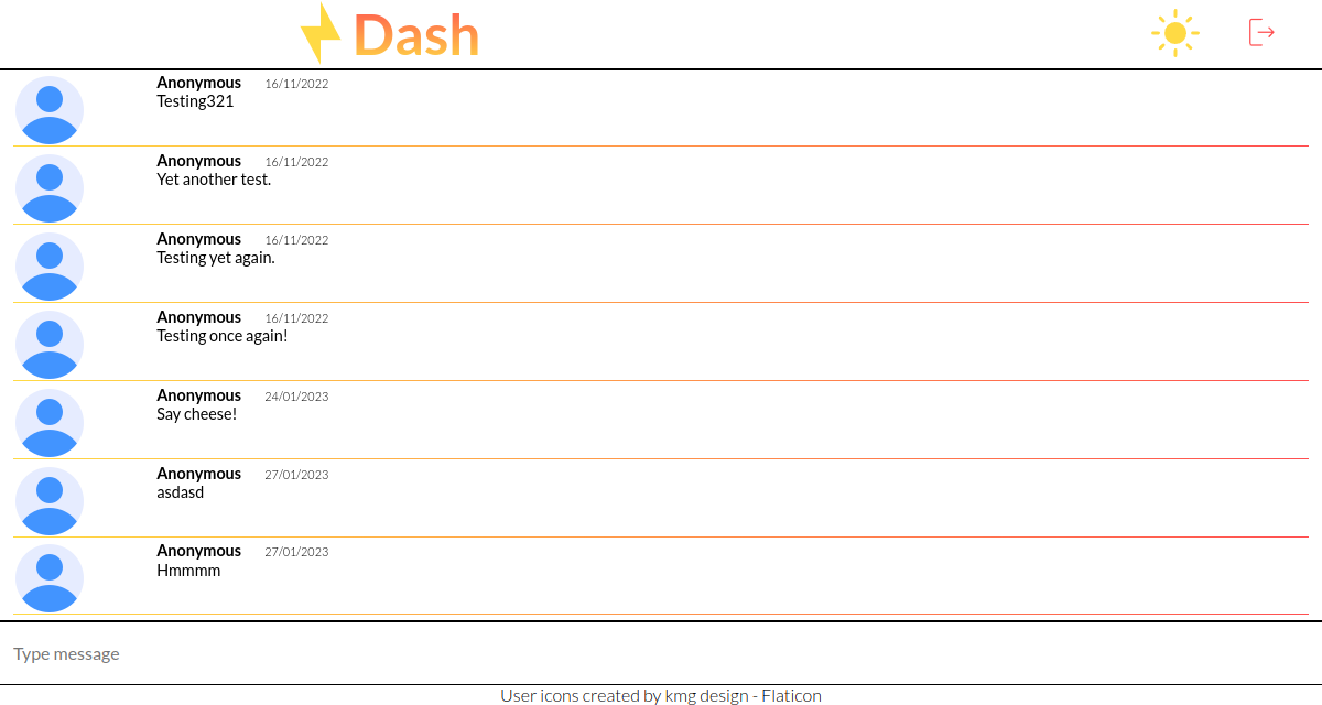 GitHub - Aureatus/Dash: Dash is a realtime chat room app.