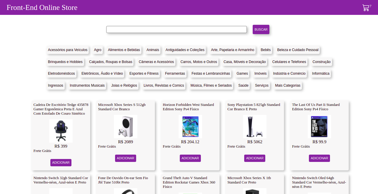 GitHub - amandazambelli/OnlineStore: Versão simplificada, sem ...